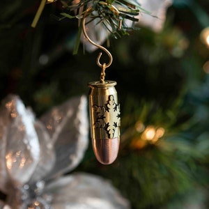 Personalized Snowflake Bullet Christmas Tree Ornaments, Handmade 2nd ...
