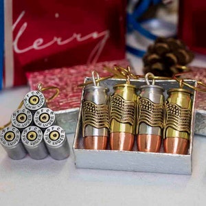 Handmade American Flag Bullet Christmas Tree Ornament, Pro Gun Gift ...
