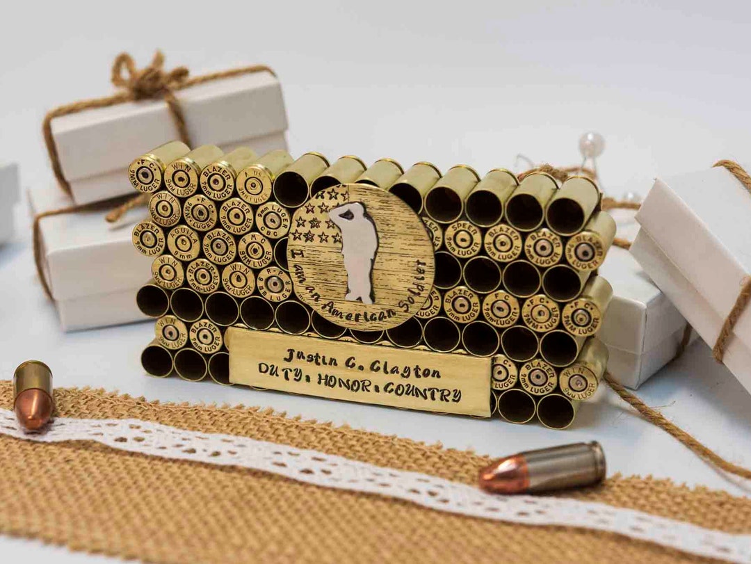 Personalized 9mm Bullet American Flag Desk Decor, Pro Gun, 2nd ...