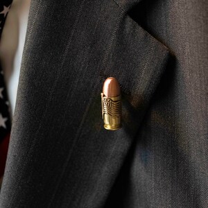 American Flag Bullet Boutonniere, Patriotic Lapel Pin Hat Pin, 2nd ...