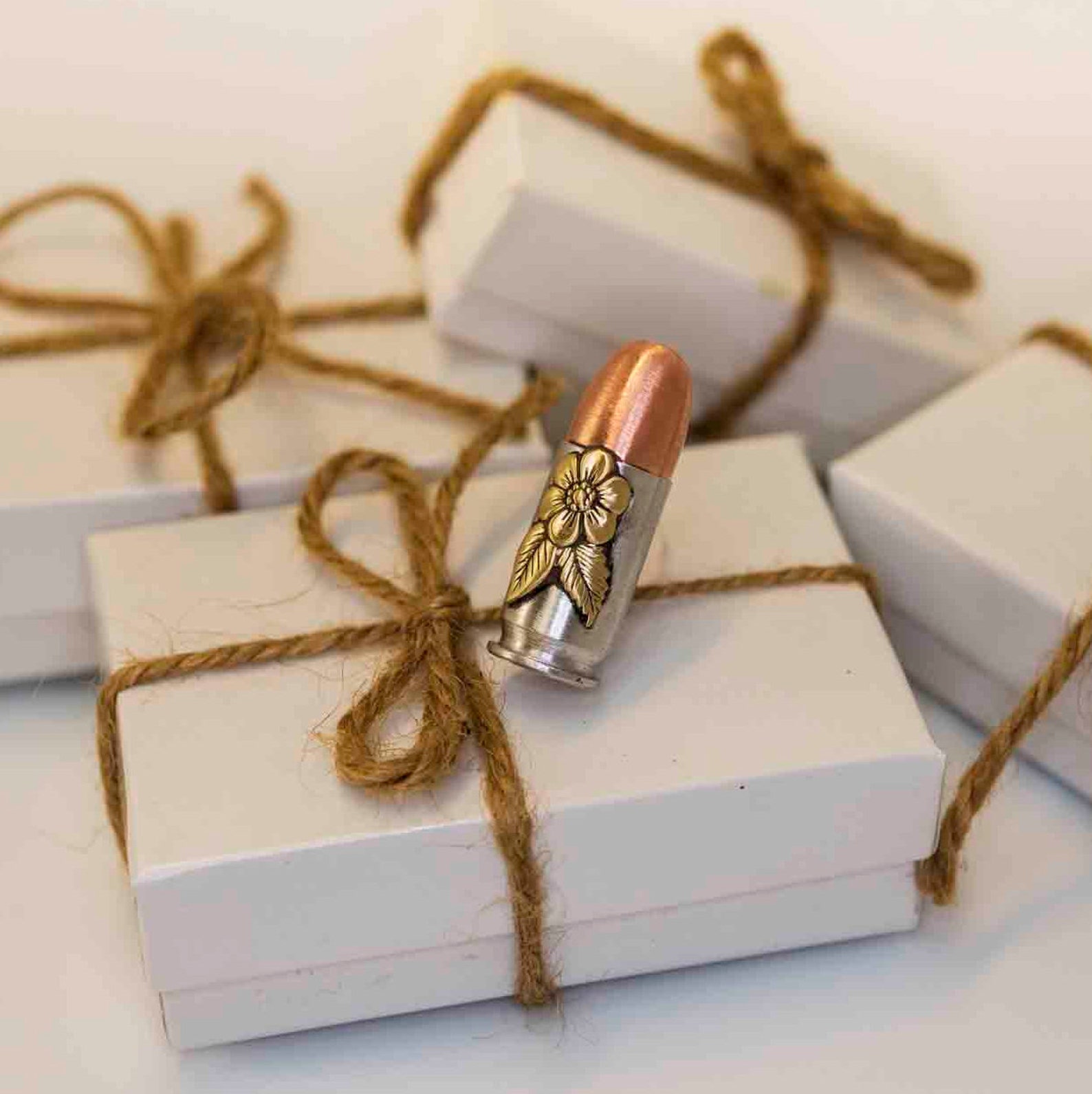 Floral Silver Bullet Lapel Pin Ammo Boutonniere Groomsmen | Etsy