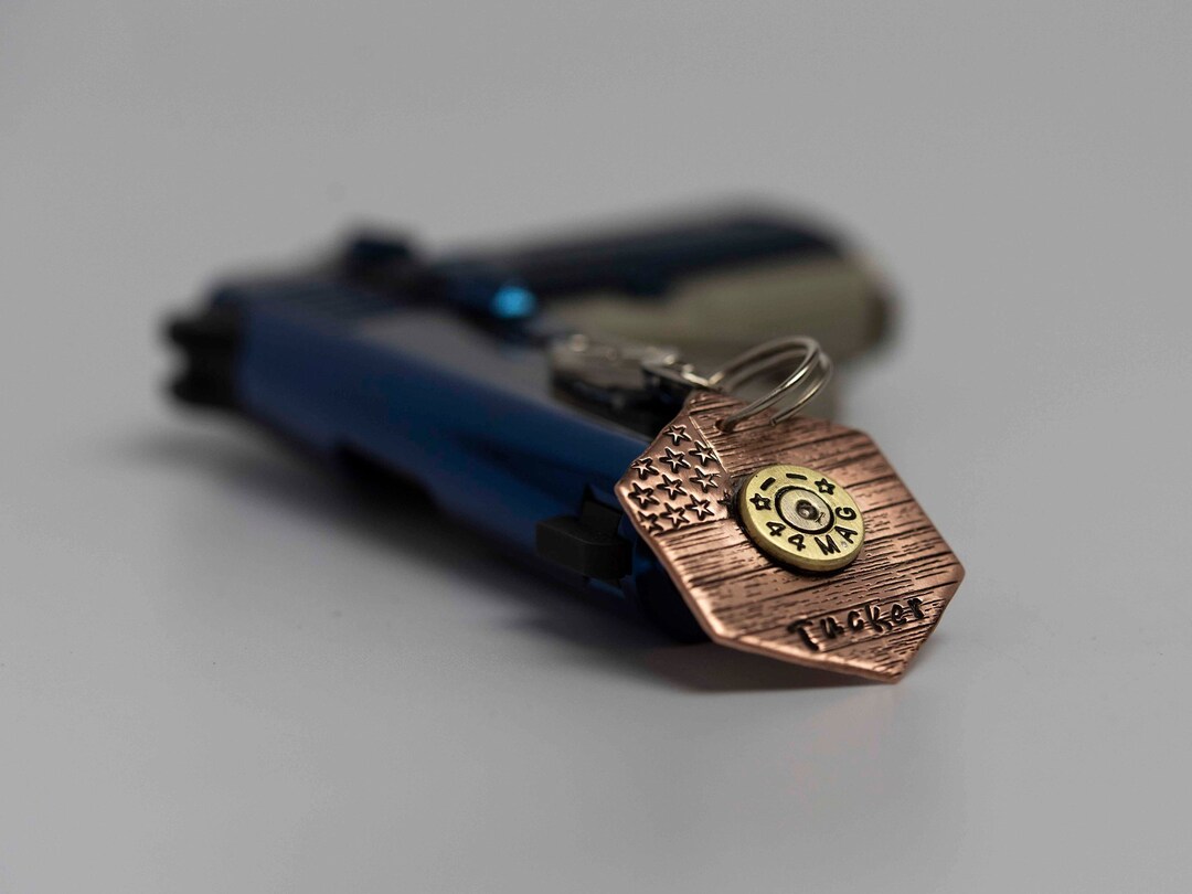 Custom Dog Tag, Personalized Pet Tag, Pro Gun Keychain, Hexagon Metal ...