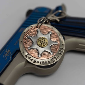 Custom Sheriff Deputy Badge Keychain, Personalized Dog Tag, Police ...