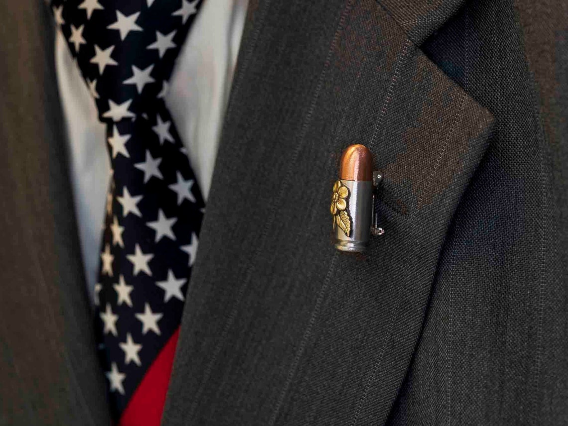 Floral Silver Bullet Lapel Pin Ammo Boutonniere Groomsmen | Etsy