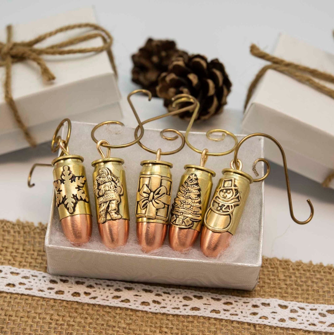 Brass 45 Acp Bullet Christmas Tree Icicle Ornament, Handmade Recycled ...