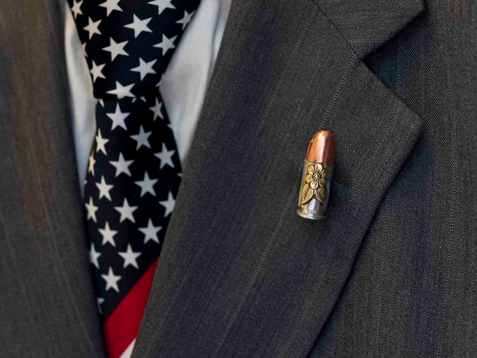 Floral Silver Bullet Lapel Pin Ammo Boutonniere Groomsmen | Etsy