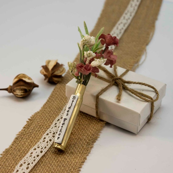 Personalized Bullet Boutonniere Custom Groomsman Ammo Lapel - Etsy