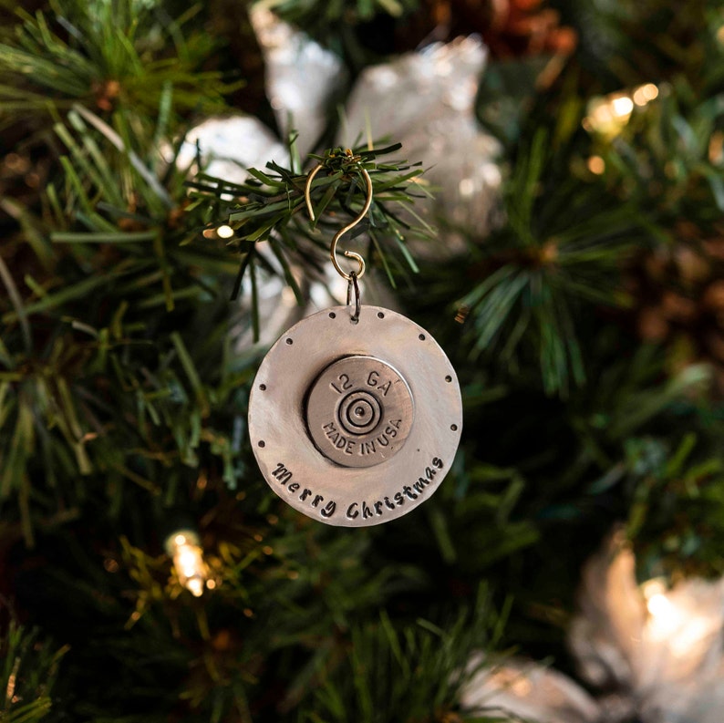Personalized Hand Stamped Shotgun Bullet Christmas Ornament - Etsy