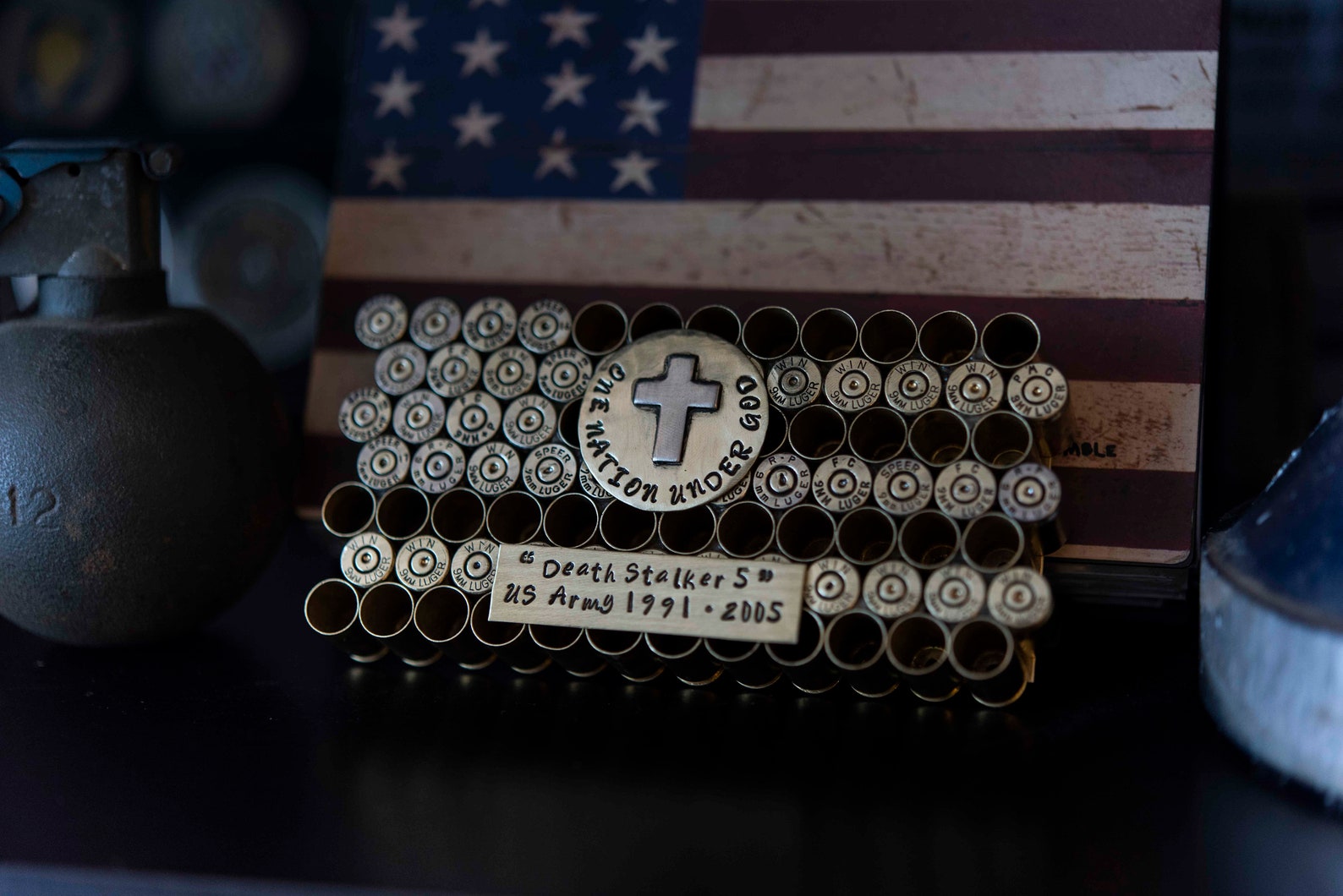 Personalized 9mm Bullet American Flag Desk Decor, Pro Gun, 2nd ...