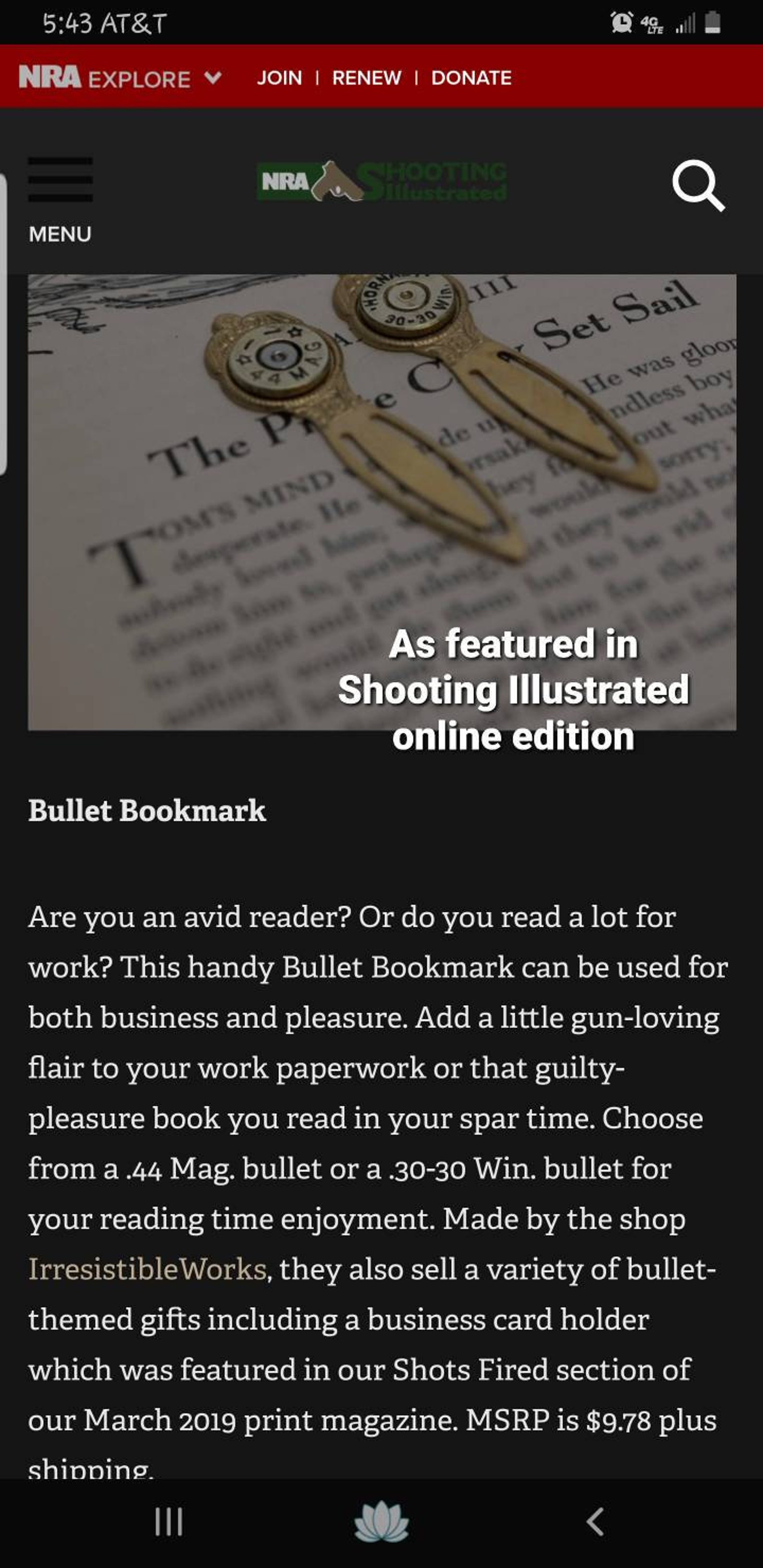 Bullet Bookmark Gun Lover Gift Idea 2nd Amendment Budget - Etsy