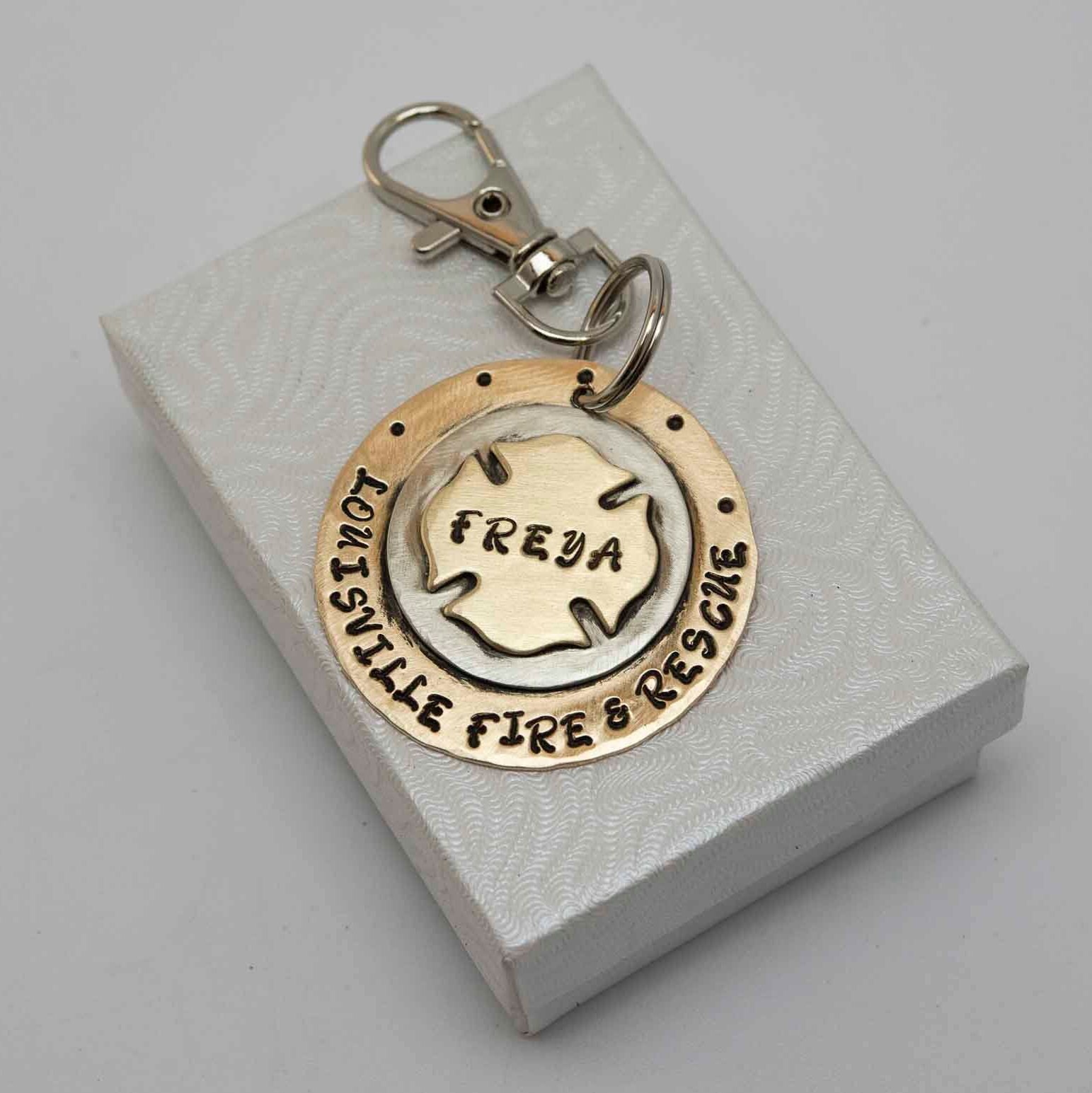 Custom Maltese Cross Personalized Keychain Name Tag Dog | Etsy