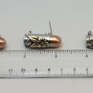 Floral Silver Bullet Lapel Pin, Ammo Boutonniere, Groomsmen, Best Man ...