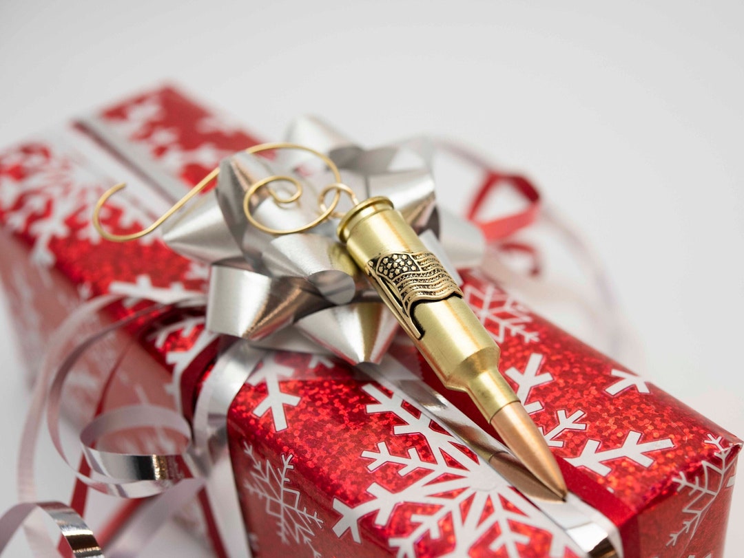 6.5mm Brass Bullet Flag Christmas Tree Icicle Ornament Handmade ...