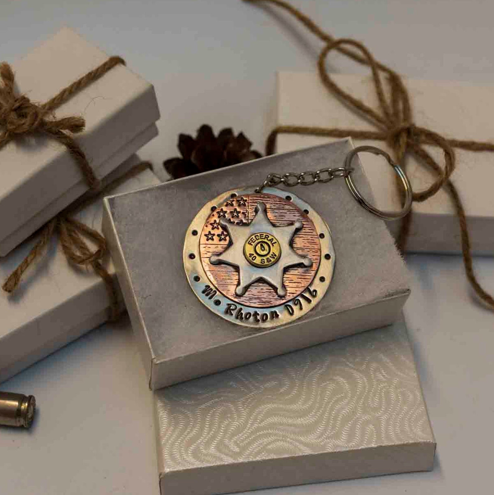 Custom Sheriff Deputy Badge Keychain Personalized Dog Tag - Etsy