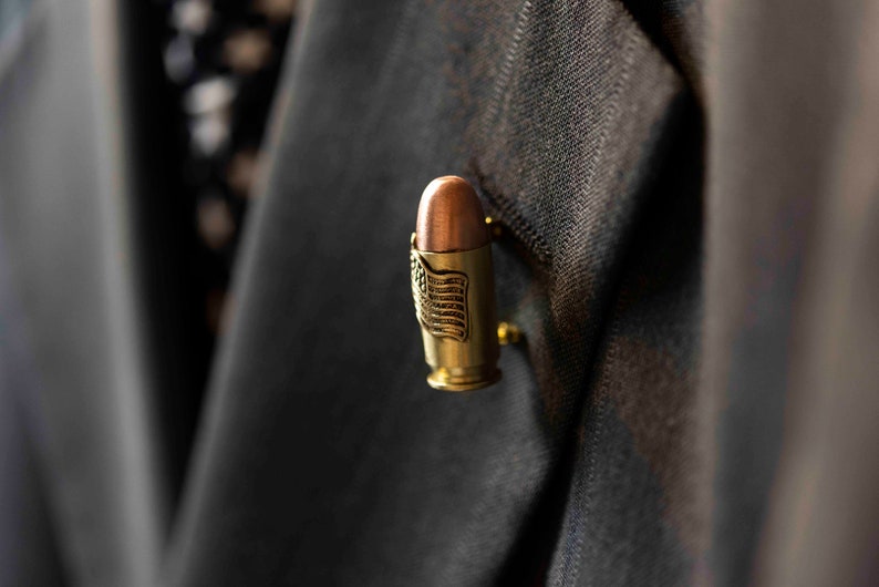 American Flag Bullet Boutonniere, Patriotic Lapel Pin Hat Pin, 2nd ...