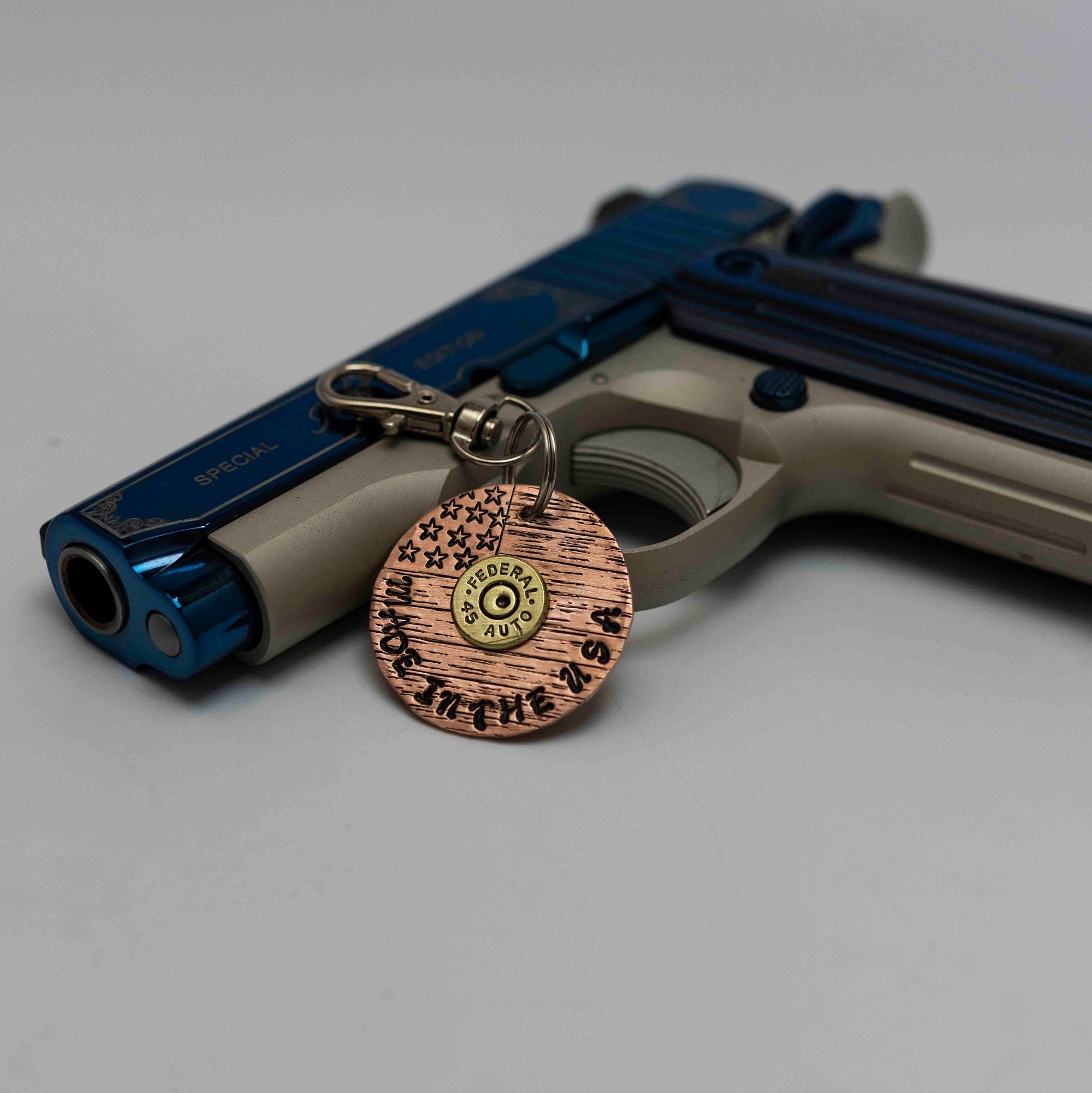 Personalized Hand Stamped Metal Bullet Flag Dog Tag Ammo - Etsy