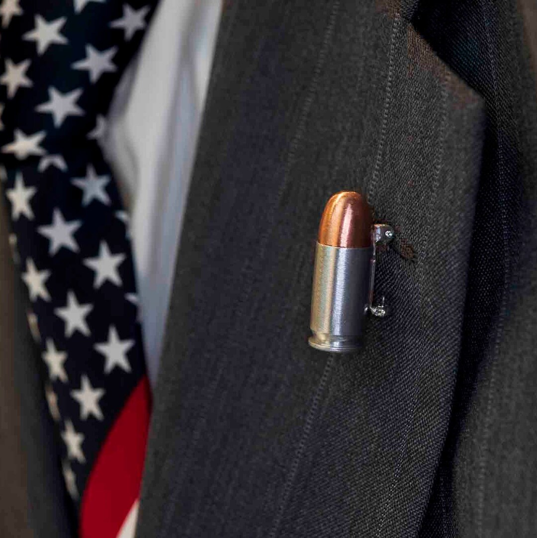 Silver Bullet Lapel Pin, Ammo Boutonniere, Groomsman Gift, Best Man ...