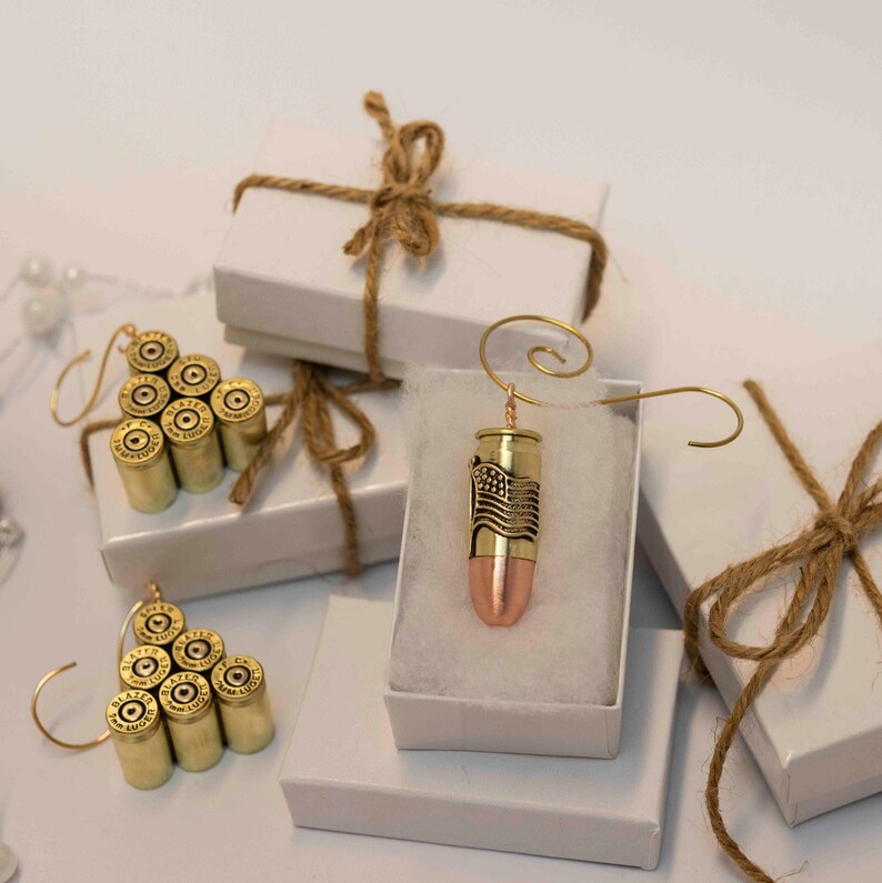 Handmade American Flag Bullet Christmas Tree Ornament Pro Gun | Etsy