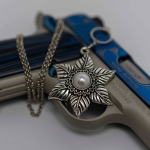 Low Hanging Floral Bullet Necklace, Gun Jewelry, Country Chic, Gun Gift ...