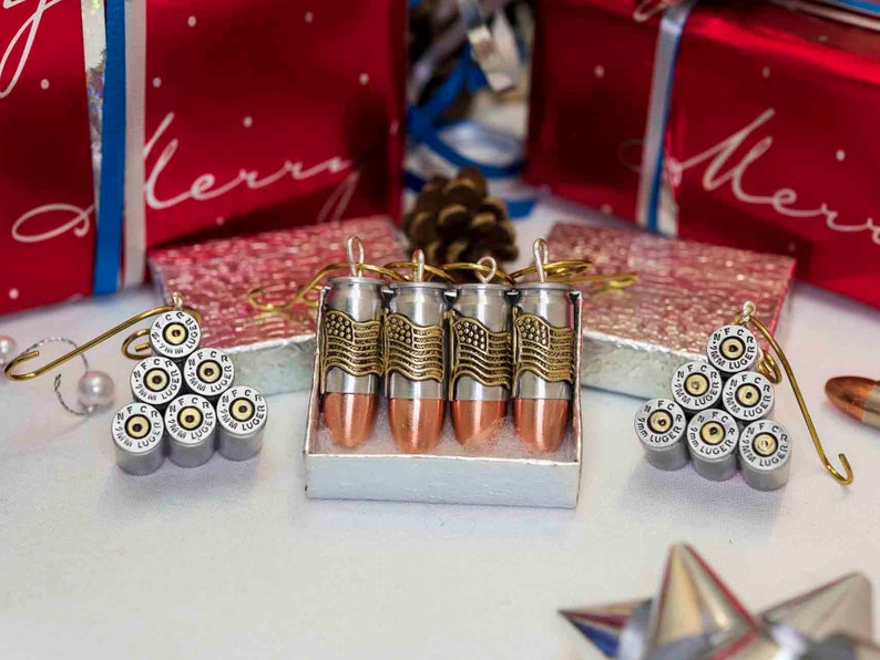 Handmade American Flag Bullet Christmas Tree Ornament Pro Gun | Etsy
