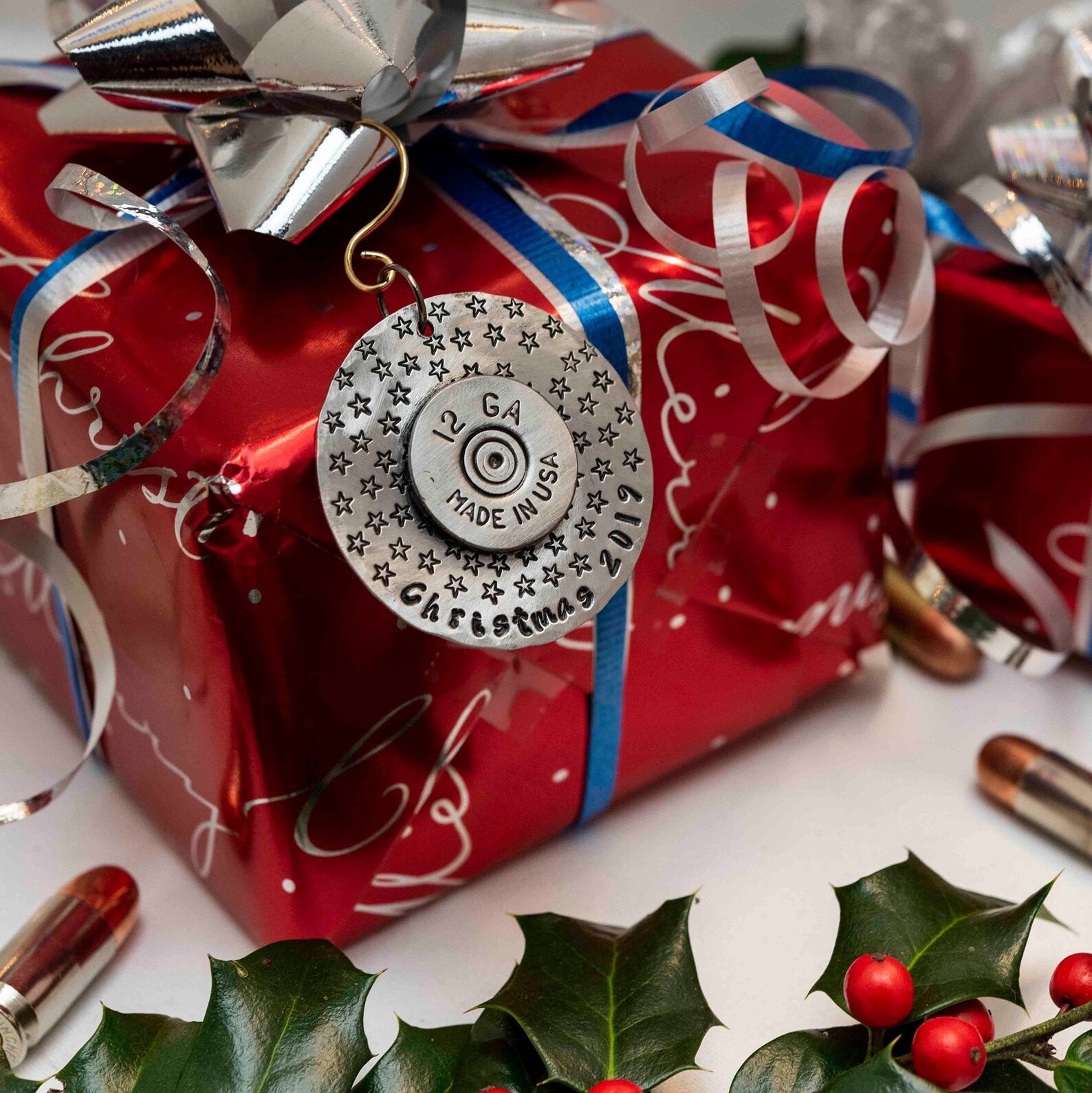 Personalized Hand Stamped Shotgun Bullet Christmas Ornament - Etsy