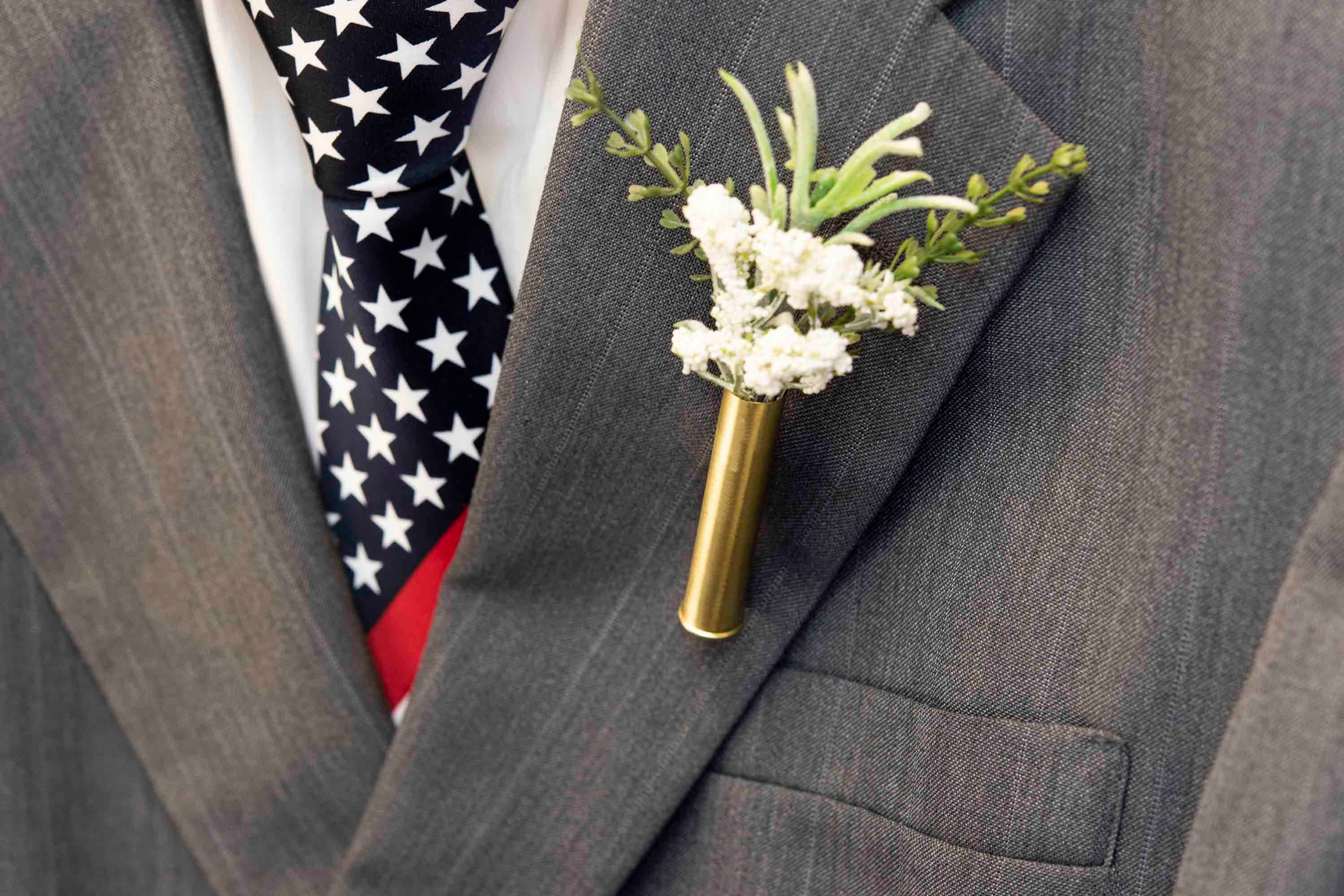 Brass 410 Shotgun Shell Lapel Pin Vase Boutonnière, Military Police ...