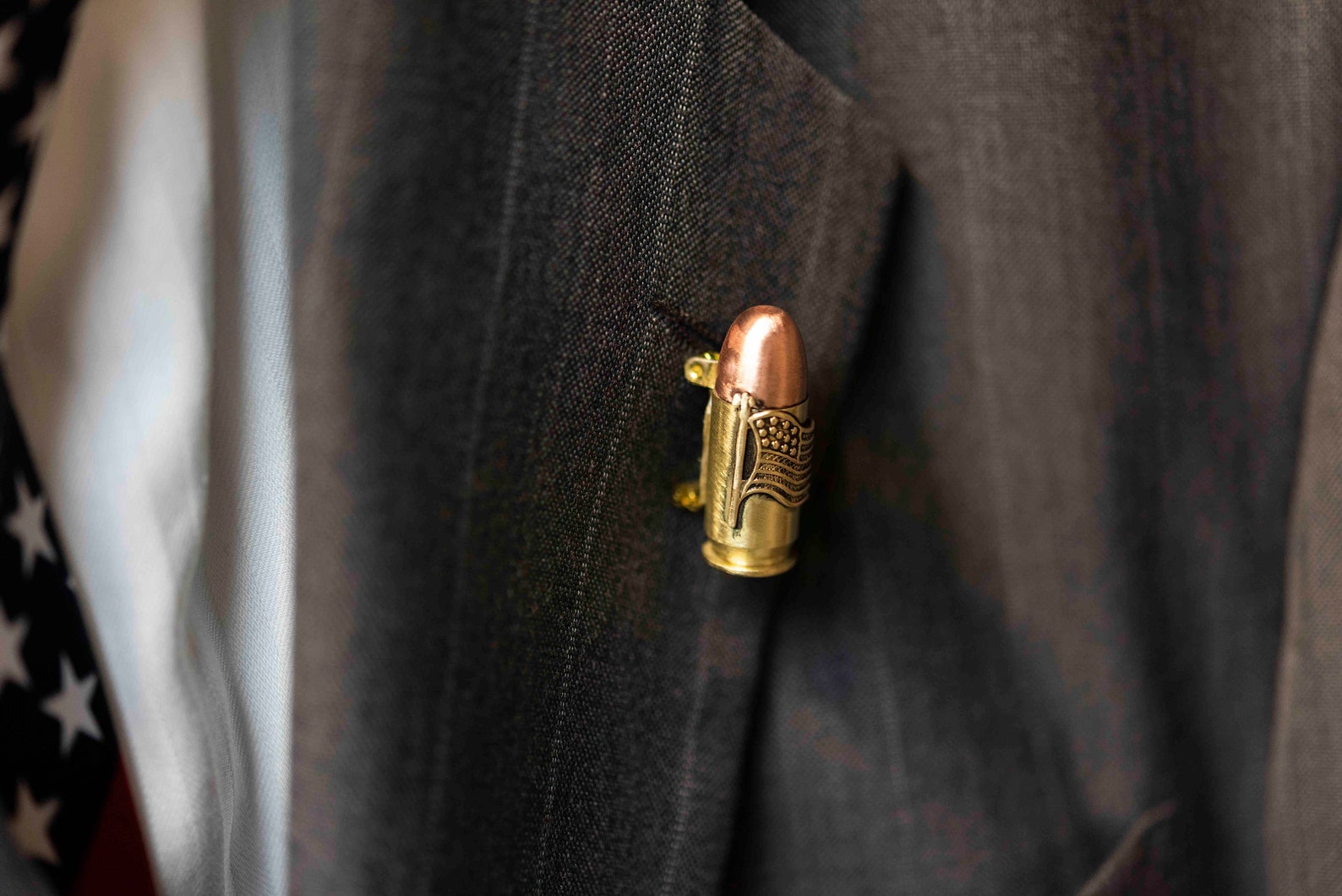 American Flag Bullet Boutonniere, Patriotic Lapel Pin Hat Pin, 2nd ...