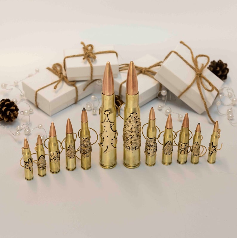 Bullet Christmas Tree ornament manly Holiday decoration 2nd | Etsy