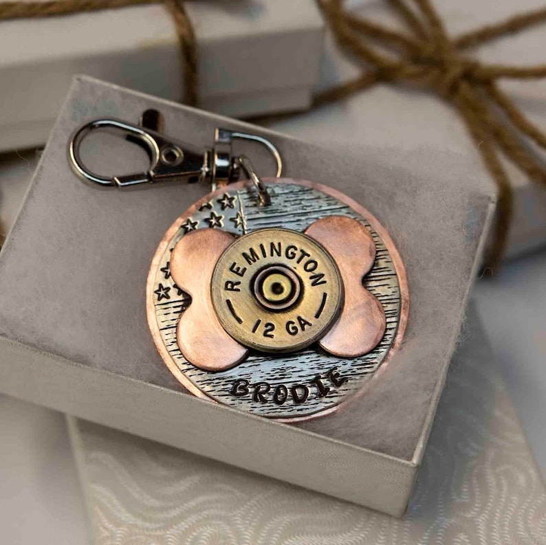 Custom Hand Stamped Dog Tag, Personalized American Flag, Badass Dog Gun ...