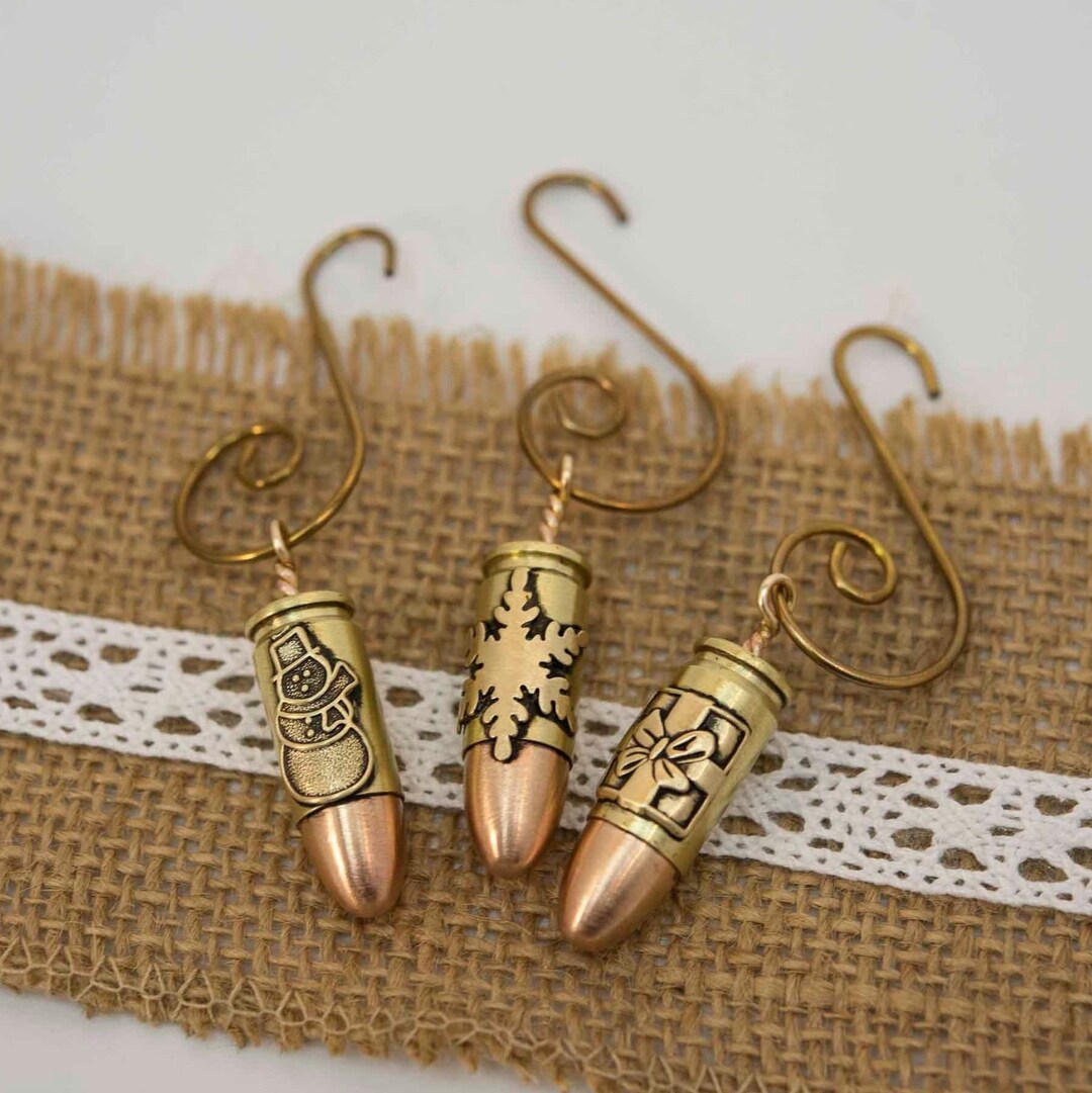 Handmade 9mm Bullet Christmas Tree Ornament, Gun Lover Gift, Recycled ...