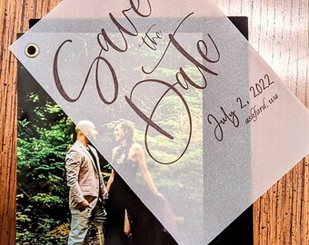 Vellum Overlay Wedding Invitation - Etsy