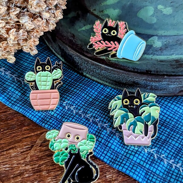 Enamel Pin Cat - Etsy