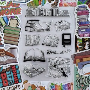 Literary & Book Stamps Sticker Gift Set for Kids, Teens, Teachers ...