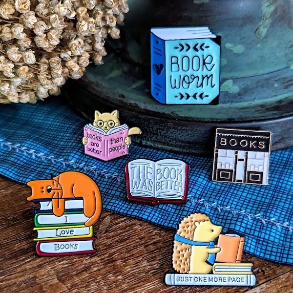 Book Pin - Etsy