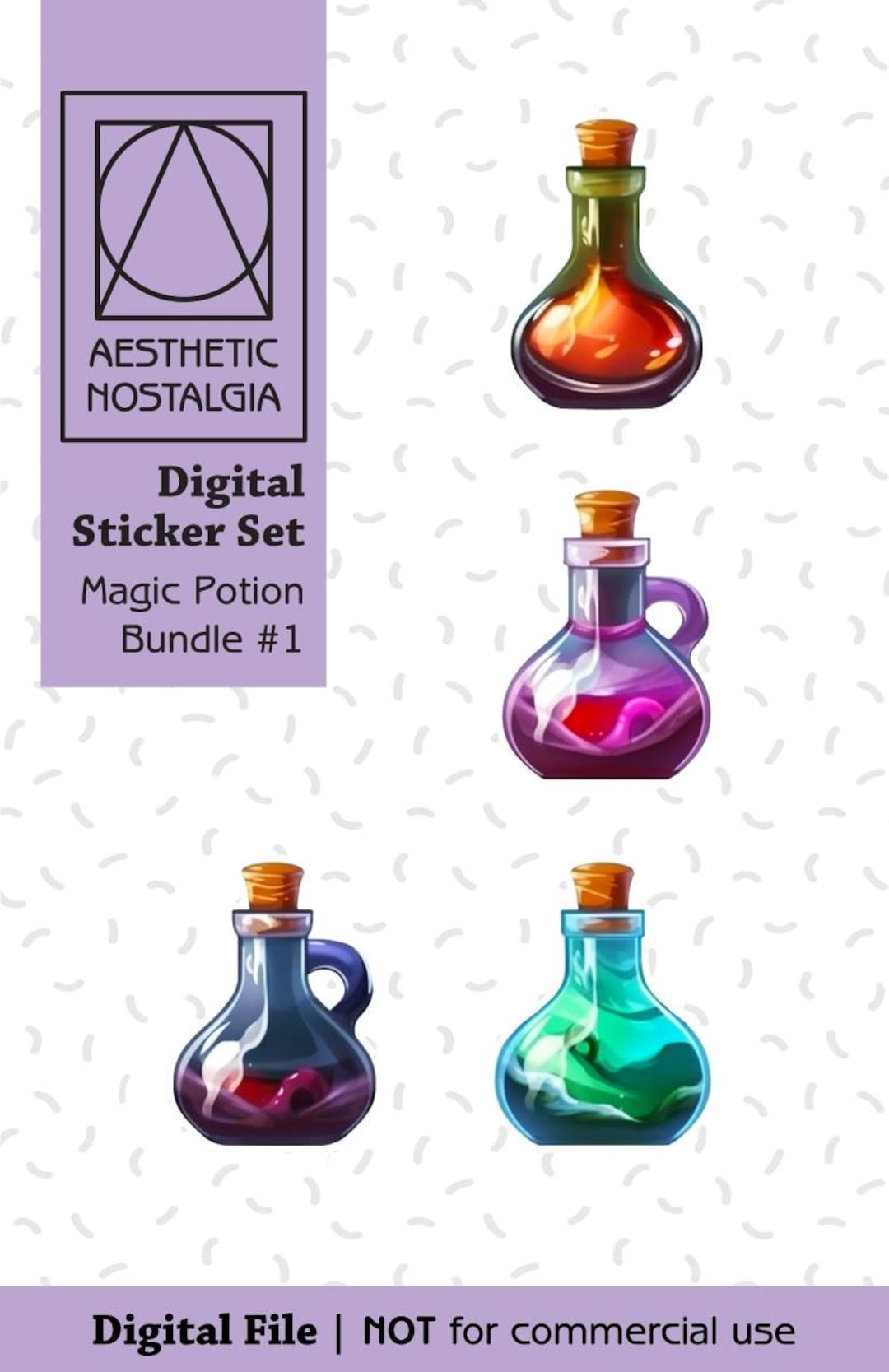 Digital Stickers, Apothecary, Magic Potion Stickers, Daily Planner ...