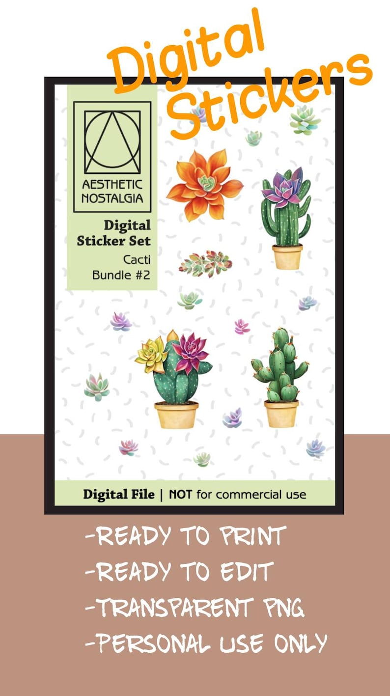 Digital Stickers Boho Sticker Set Boho Wall Art Daily - Etsy