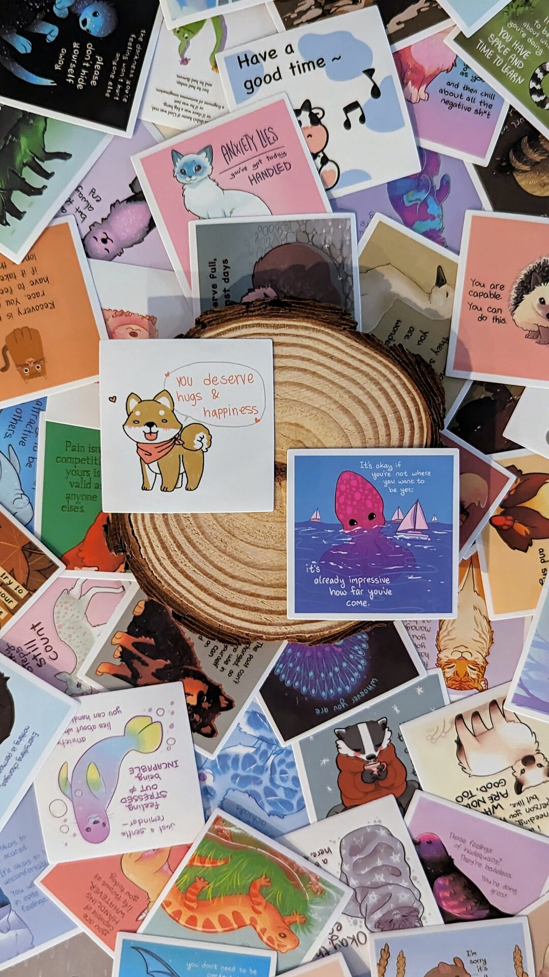 100 Colorful Animal Positive Affirmation Sticker Set Wrapped Gift, New ...