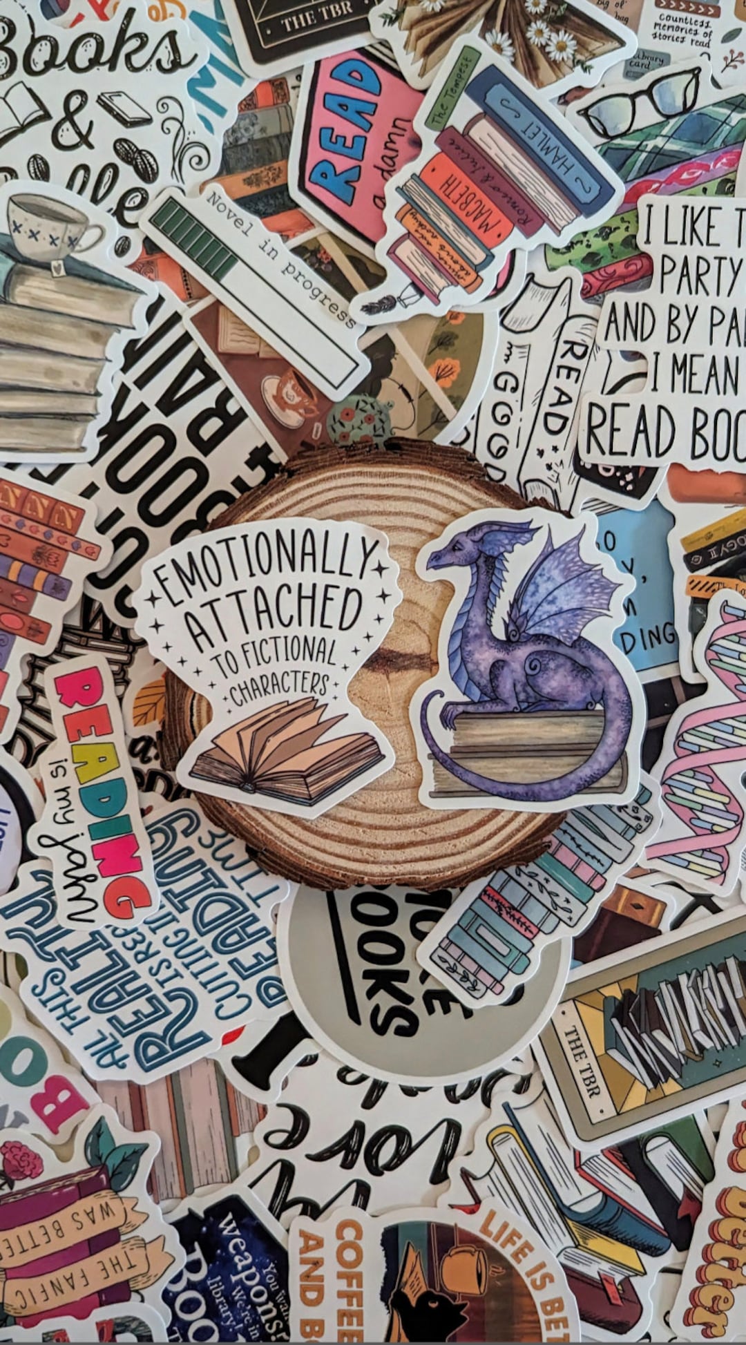 200 Reading & Book Sticker Wrapped Gift Set in Handfolded Vellum ...