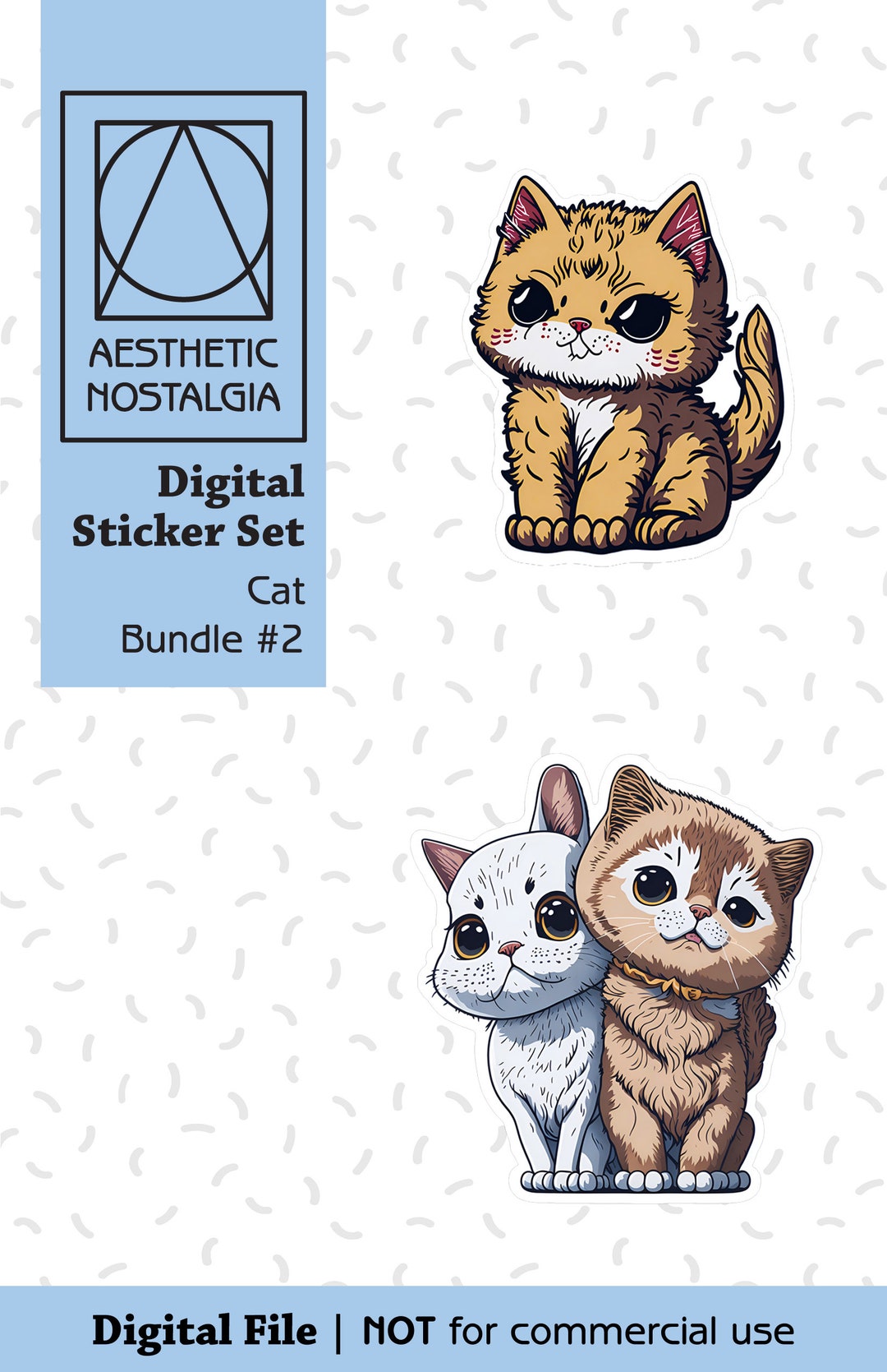 Digital Stickers, Boho Cat, Boho Sticker Set, Daily Planner, iPad ...