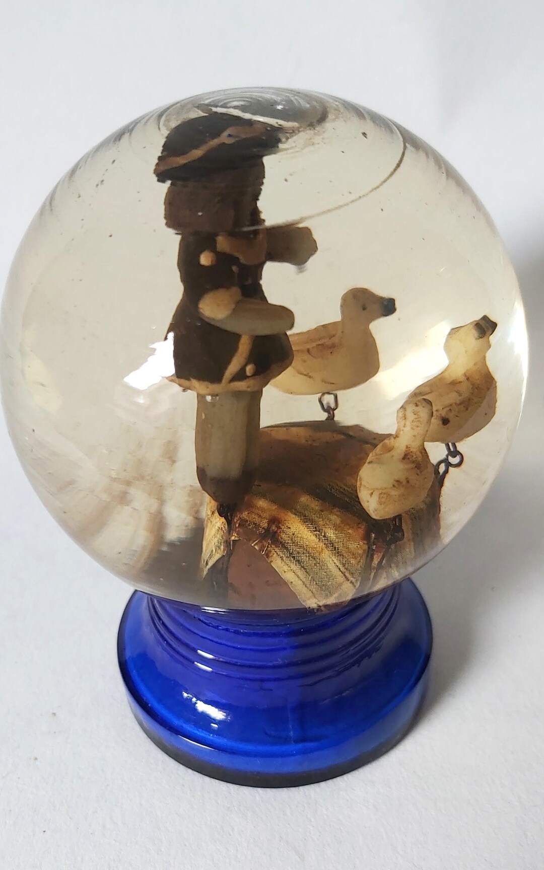 Antique Hand Blown Very Rare Paperweight Wax Goose Shepherd 19th ...