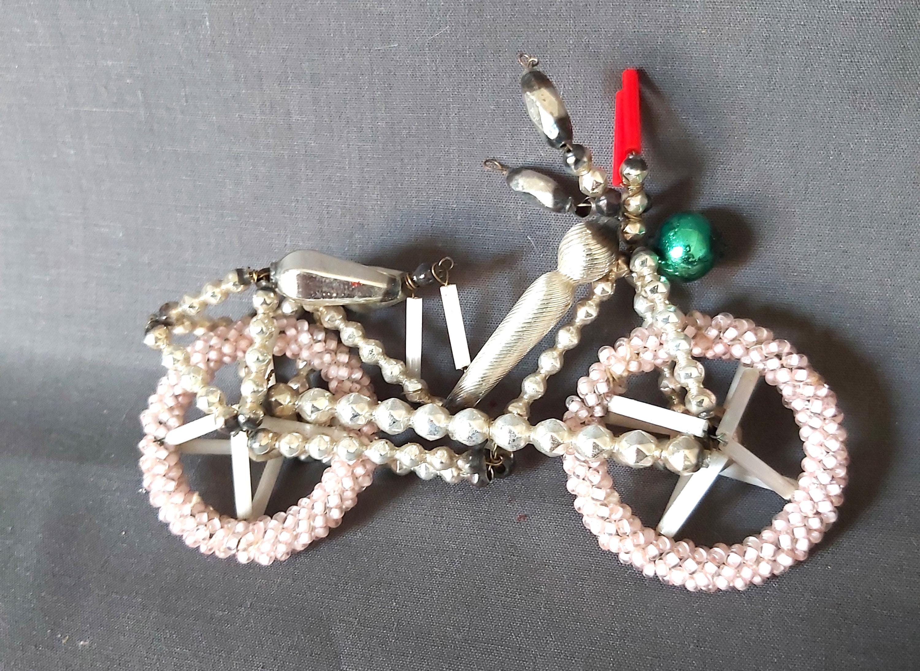 Very Rare Antique Gablonzer Glass Ballotini Beads Christmas Ornament ...