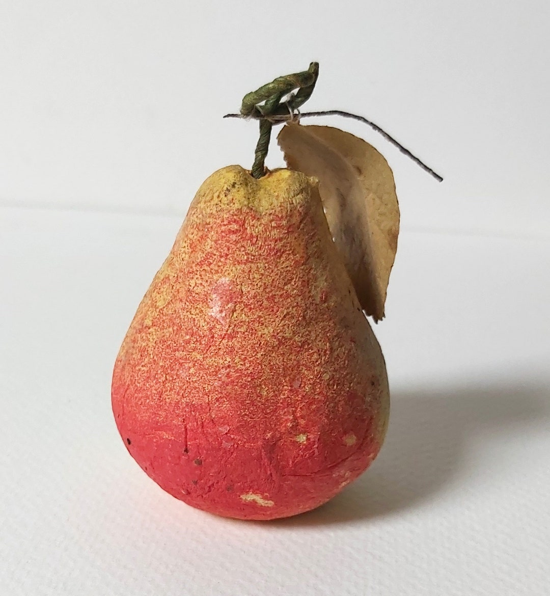 Antique Paper Mache Christmas Ornament Pear Collectible Victorian - Etsy