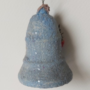 Antique Spun Cotton Mica Christmas Ornament Germany Feathertree Branch Mushroom Collectible Blue ...