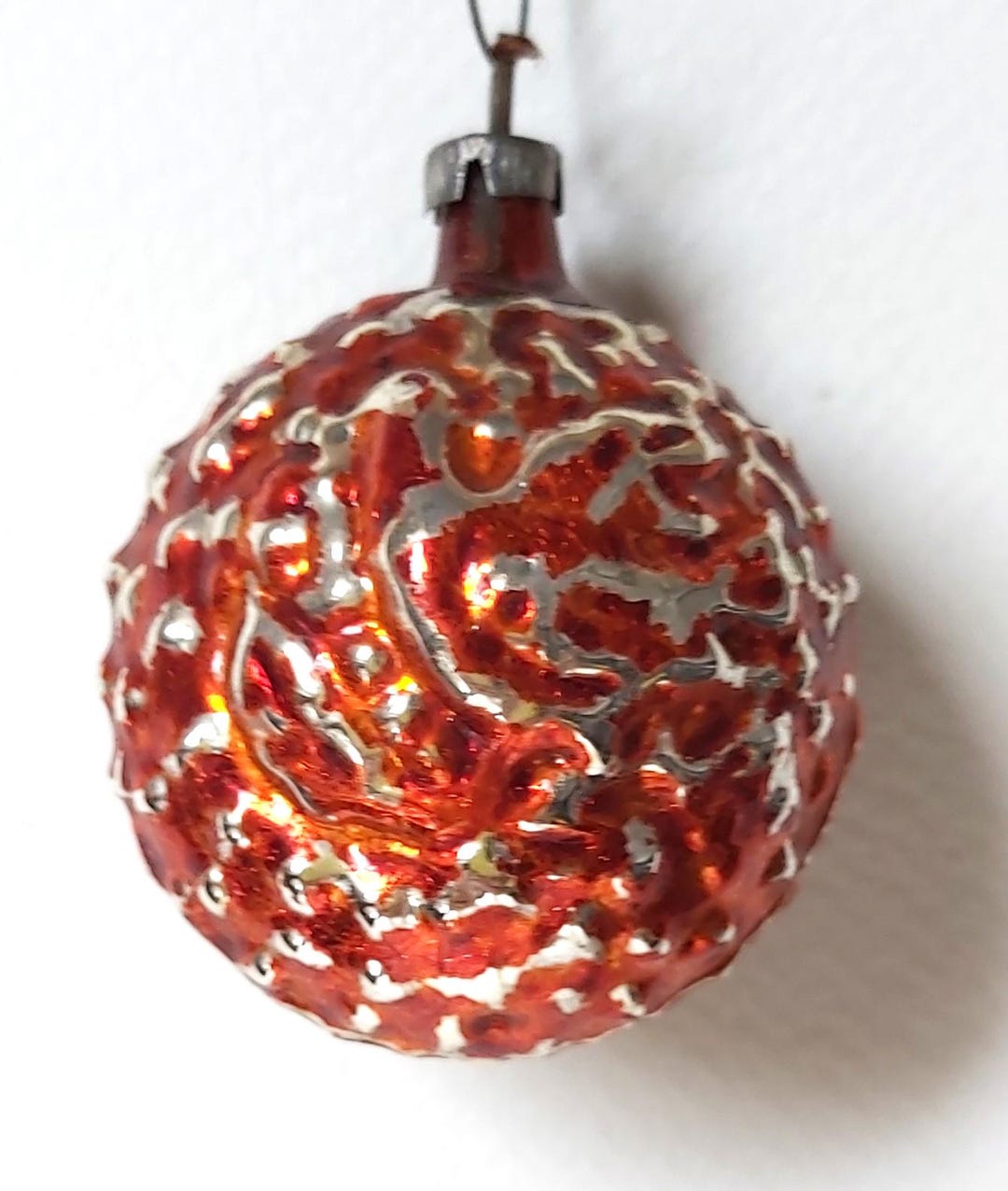 Early Antique Lauscha Germany Glass Ball Christmas Ornament Collectible ...