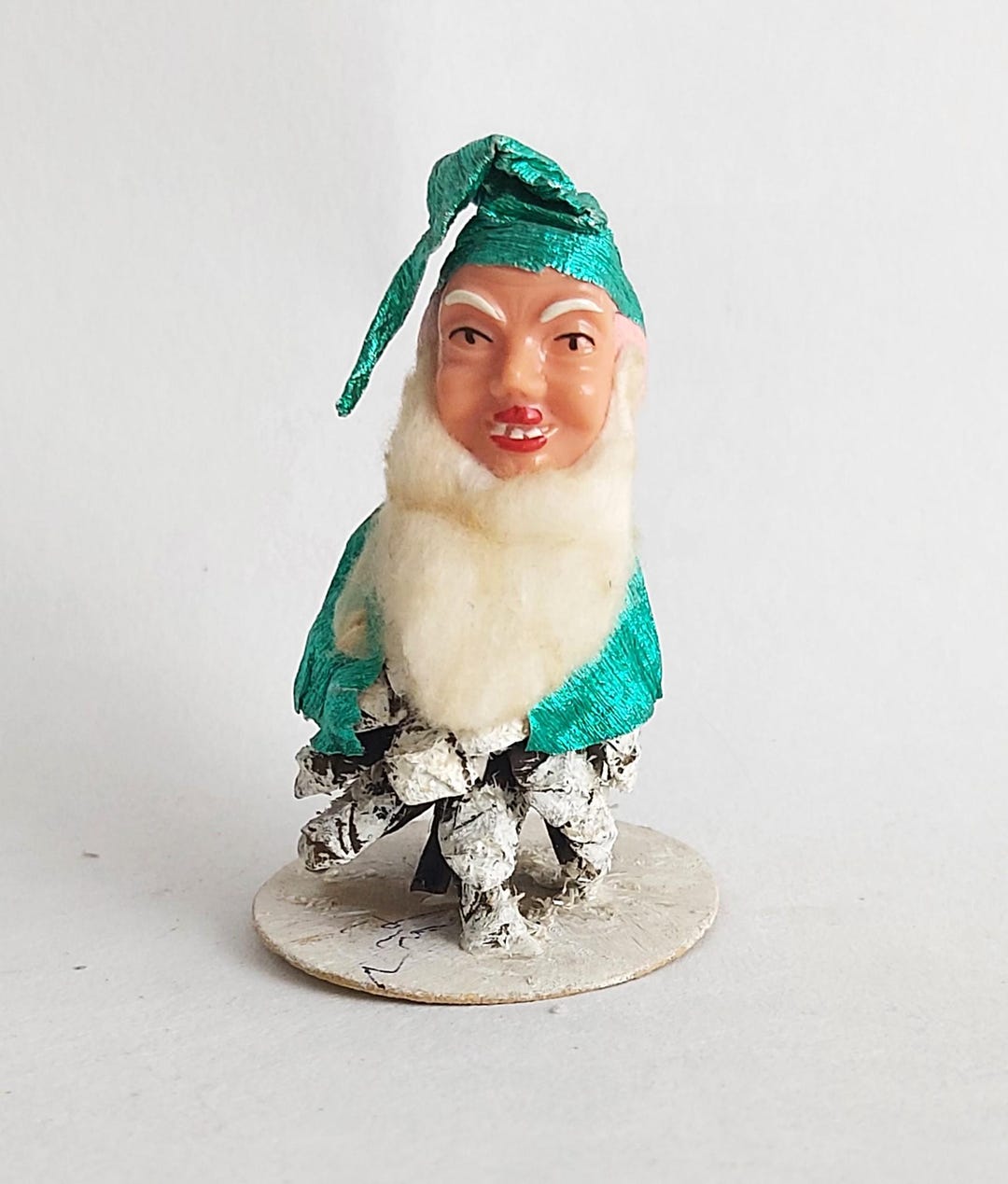 Vintage Cardboard Pinecone Staniol Santa Putz Christmas Ornament ...