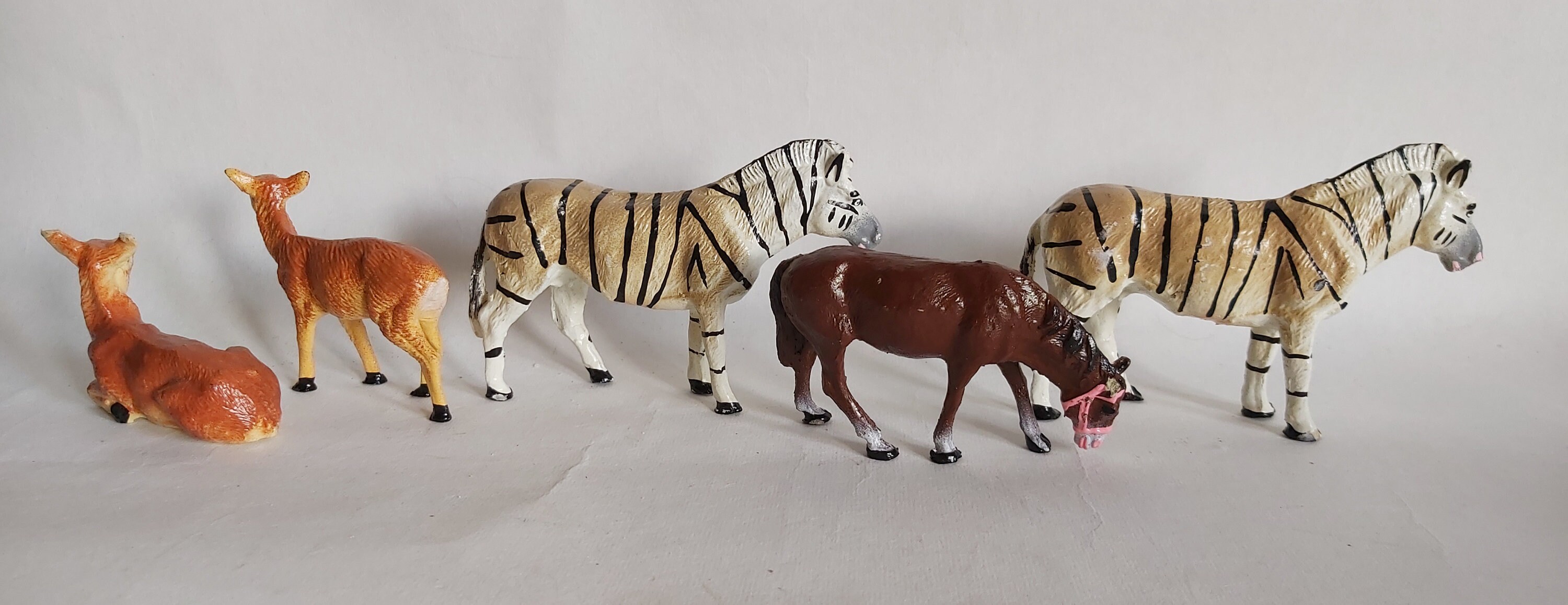 Antique Elastin Composit Putz Figures Animals - Etsy