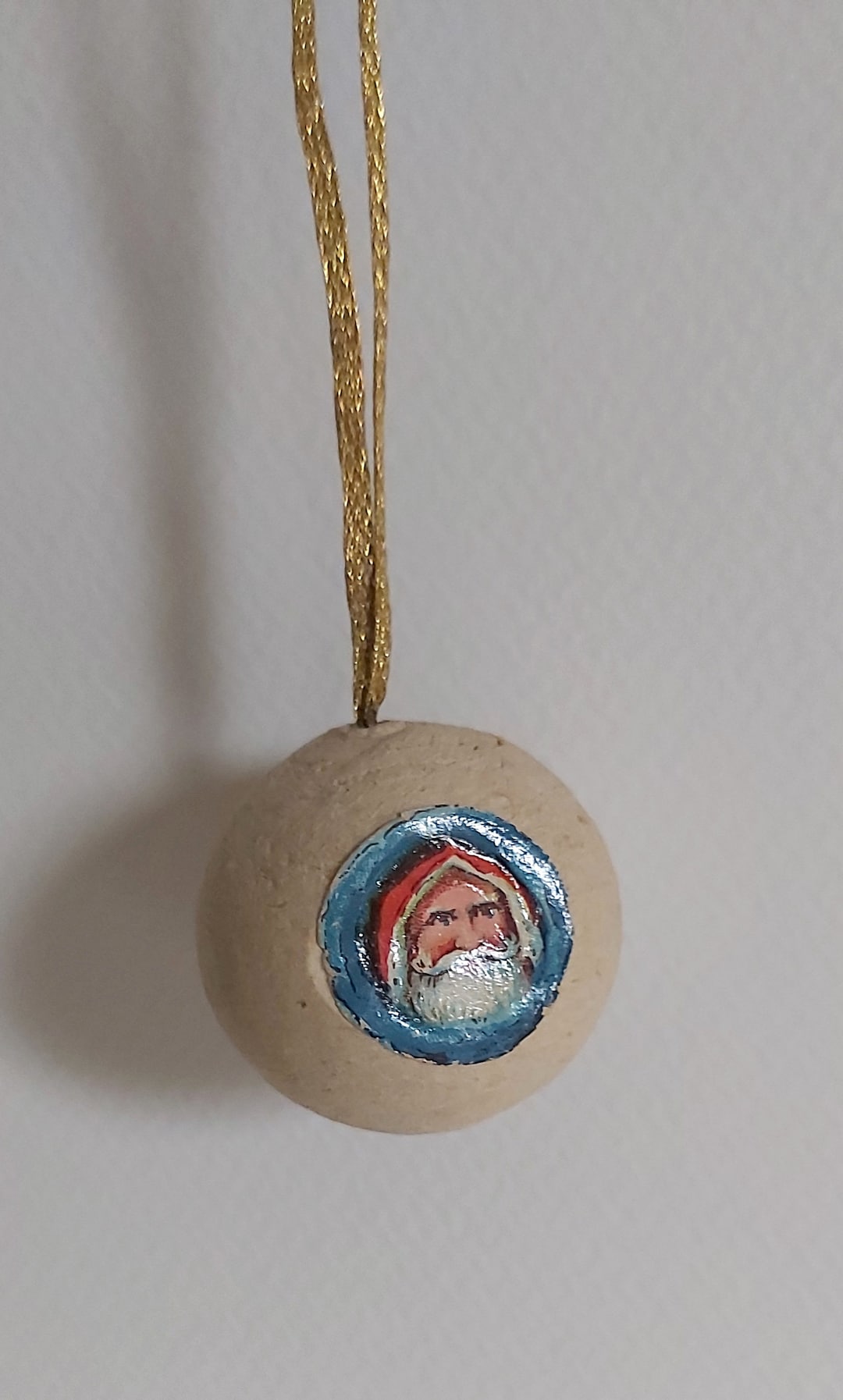 Antique Spun Cotton Ball Scrap Christmas Ornament Collectible ...