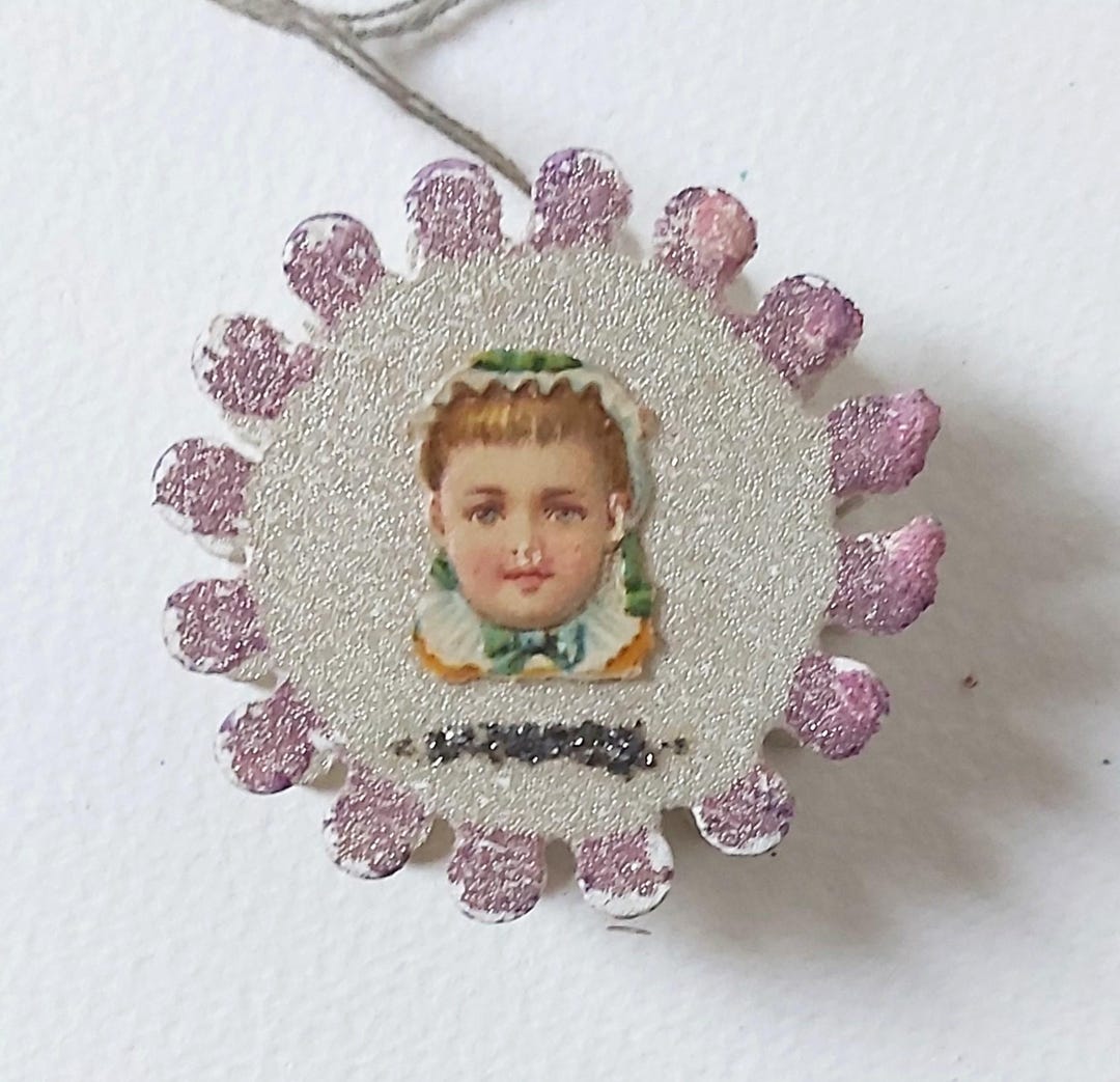 Antique Cardboard Czech Christmas Ornament Handmade Collectible ...