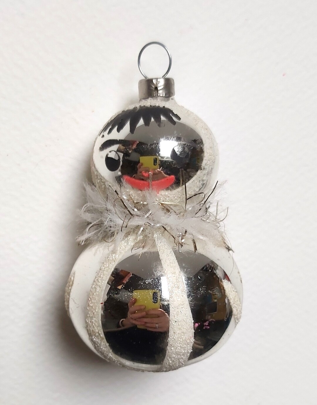 Vintage Old Glass Eskimo Christmas Ornament Decoration Figure ...