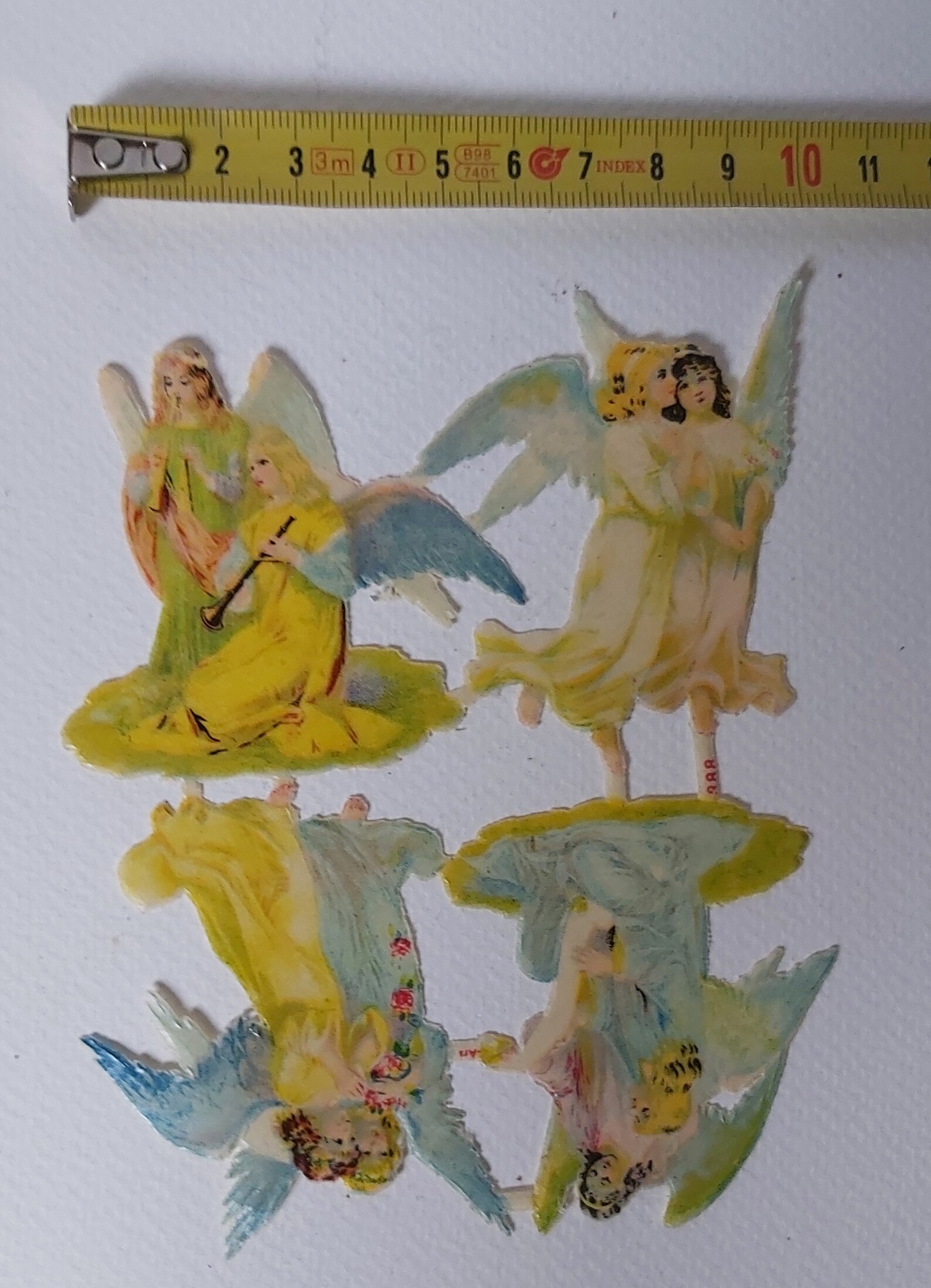 4 Vintage Scrap Angels Christmas Decoration Collectible - Etsy